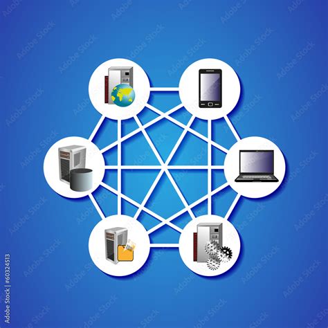 Point To Point Application Integration Topology Stock Vector Adobe Stock