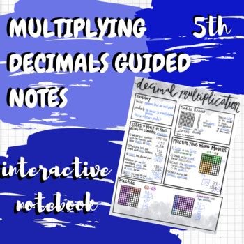 Multiplying Decimals Interactive Notebook Guided Notes By TeachATX