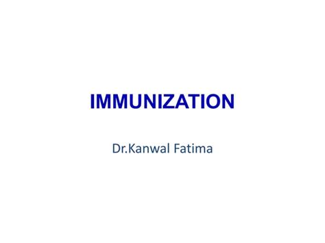 Immunization Pptx Immunization Pptx