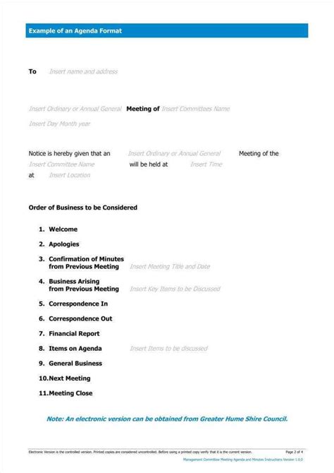How To Write A Meeting Summary Template