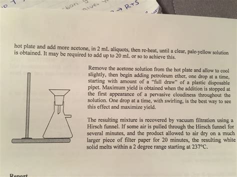Solved In Paragraph Form Rewrite Procedure In Own Words In