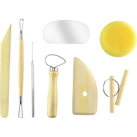 Pieces Pottery Tools Ceramics Tool Set Stone Clay Tools For Carved