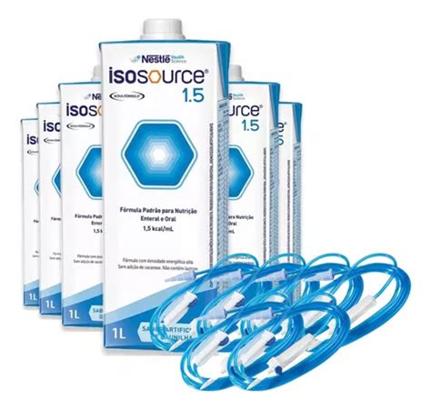 Kit 6 Litros Isosource 15 Nestle 6 Equipo Entervita Frete Grátis