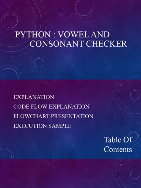 Python Vowel And Consonant Checker Pdf
