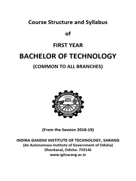 Igit Btech 1st Year Syllabus Pdf Igit Btech 1st Year Syllabus Pdf