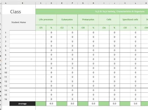 Igcse Biology Summary Sheet Mark Book Teaching Resources