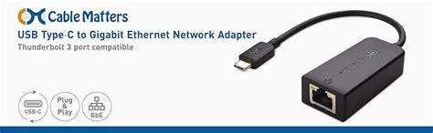 Cable Matters Plug And Play Usb C To Ethernet Adapter With Pxe Mac Address Clone Thunderbolt To