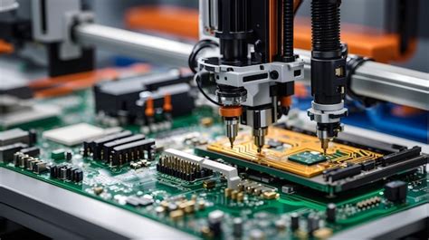 Premium AI Image Closeup Of Electronic Circuit Board With Processor And Microchips