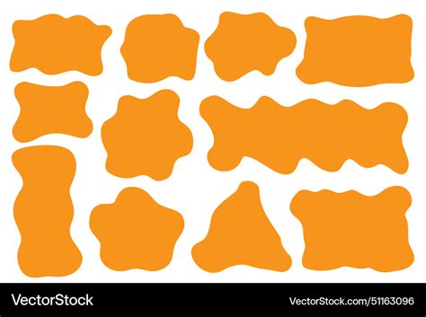 abstract liquid shapes organic flat blobs vector image