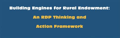 Building Engines For Rural Endowment Framework Aspen Csg