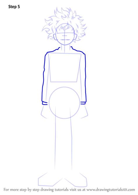 Learn How To Draw Izuku Midoriya From Boku No Hero Academia Boku No Hero Academia Step By Step