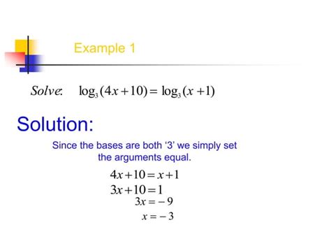 Logarithmic Function Equation And Inequality Ppsx