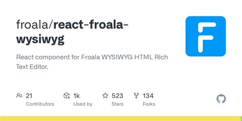 Github Froalareact Froala Wysiwyg React Component For Froala Wysiwyg Html Rich Text Editor