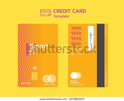 Credit Card Template Front Back Side Stock Vector Royalty Free