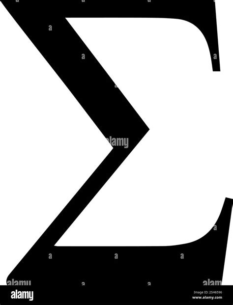 Sigma Symbol White Background Minimalist Design Mathematical Notation