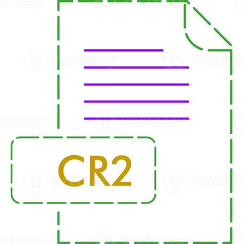 Cr2 File Format Icon Rounded Dashed Outline 66499336 Png