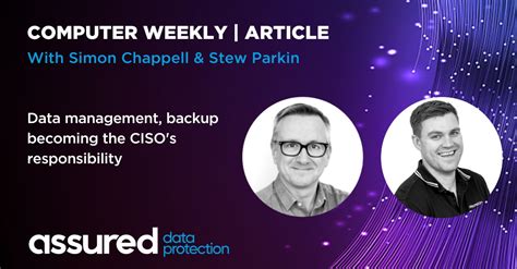 Manny Punzo Jr Cipt On Linkedin Computer Weekly Features Simon Chappell And Stew Parkin On Data