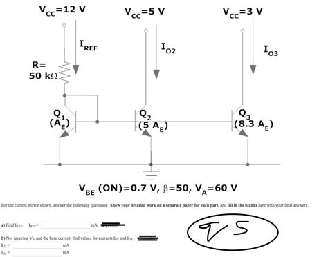 Solved Vcc 12 V Vcc 5 V Vcc 3 V I REF 1oz 1 3 R 50 Kg A Chegg Com