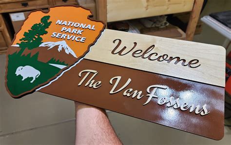 National Park Service Welcome Sign Customizable Etsy