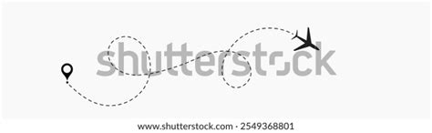 Plane Flight Path Vector Set Planes Stock Vector Royalty Free 2549368801 Shutterstock