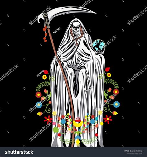 Santa Muerte Symbol Praise Respect Adoration Stock Vector Royalty Free