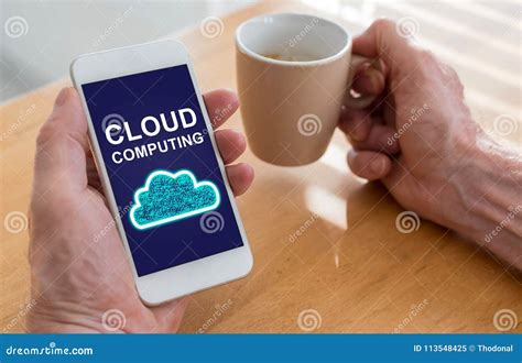 Cloud Computing Concept On A Smartphone Stock Image Image Of Internet