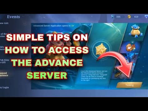 SIMPLE TIPS TO ACCESS ON MLBB ADVANCE SERVER YouTube