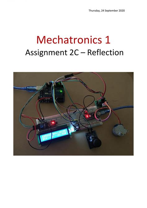 Assignment 2c Code And Reflection 2019a 48622 Mechatronics 1
