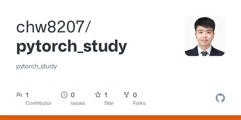 Github Chw Pytorch Study Pytorch Study