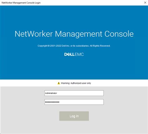 Networker Nmc Login Window Stops Responding After Clicking On The Log In Button Dell Cayman