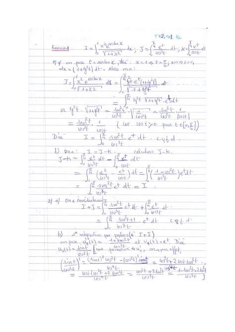TD Correction Part Sciences Mathématiques Et Informatiques Studocu