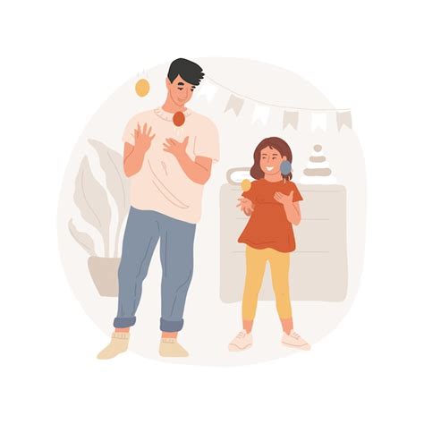 격리 된 만화 벡터 일러스트 레이 션 저글링 배우기 프리미엄 벡터