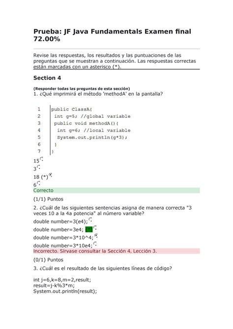 Examen Final Java Fundamentals Prueba Jf Java Fundamentals Examen Final 72 Revise Las Studocu Examen Final Java Fundamentals Prueba Jf Java Fundamentals Examen Final 72 Revise Las Studocu