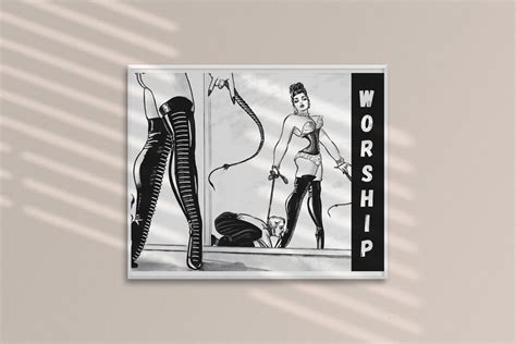 Femdom Art Print Sexy Female Supremacy Poster Etsy