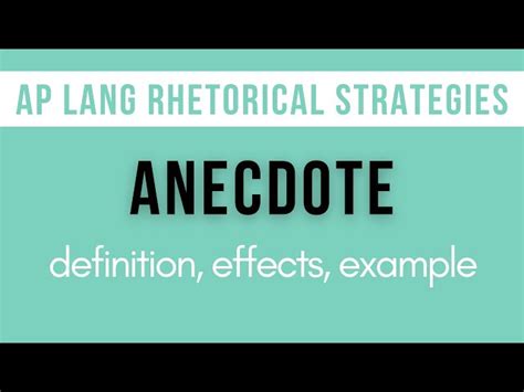 Anecdote Definition