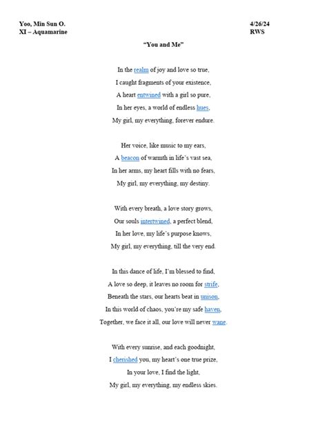 Yoo Min Sun O Rws Poem Pdf Religion And Spirituality