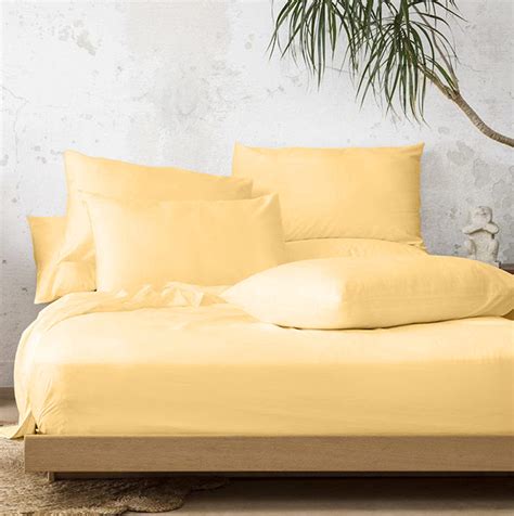 Cotton Bed Sheet Set In Yellow Dress Code