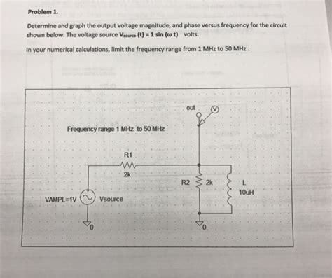 solved problem 1 determine and graph the output voltage