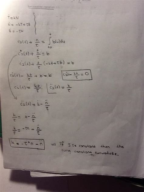 Geometry The Curve Has Constant Torsion Mathematics Stack Exchange
