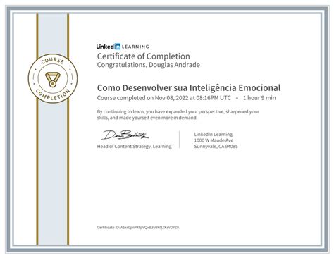 Douglas Andrade On Linkedin Certificate Of Completion