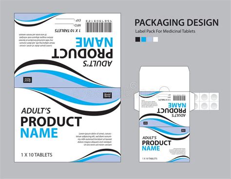 Label Pack For Medicinal Tablets Label Medicine Paper Design Medicine