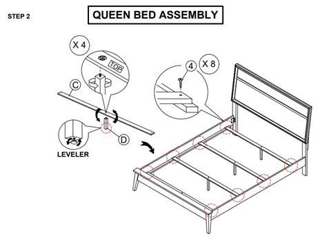 Homelegance 1444 1 Queen Wood Panel Bed Instruction Manual