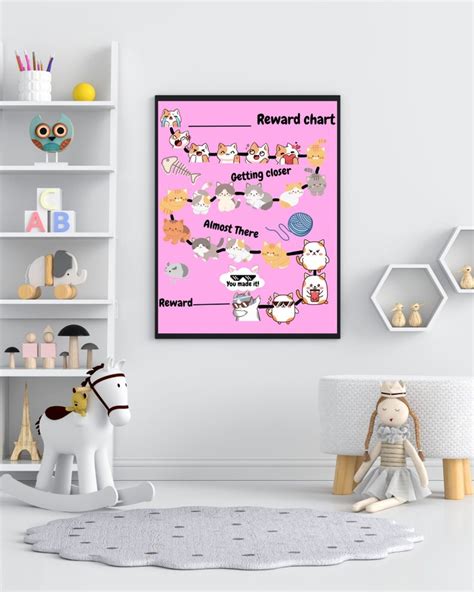 Cats Reward Chart Printable Cats Behavior Chart Daily Chore Etsy