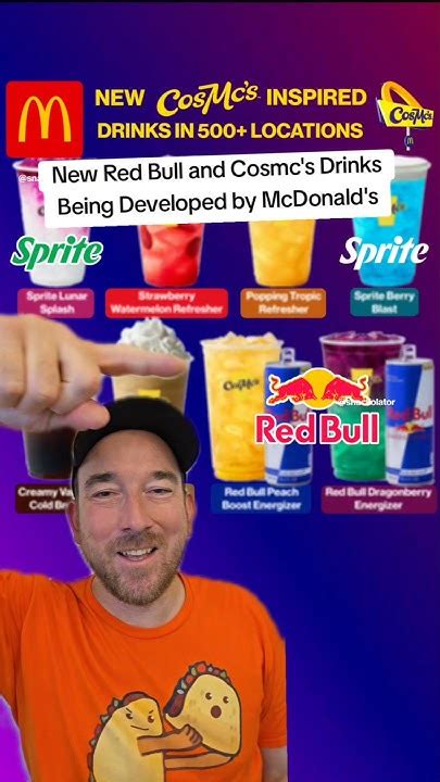 New Mcdonalds Cosmcs Inspired Menu With Red Bull Drinks Mcdonalds