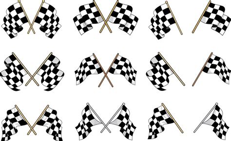 Checkered Flag Vector Images Over