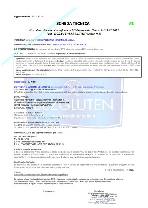 Scheda Tecnica Prodotto