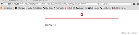 Sql手工注入漏洞测试db2数据库 Csdn博客