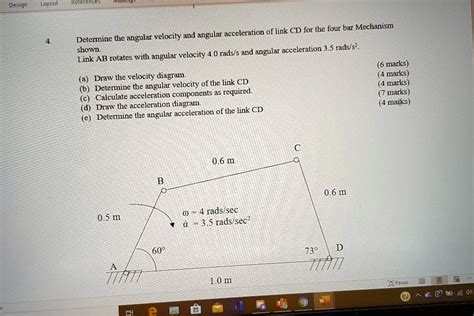 Design Layout References Mailings Review Determine The Angular Velocity And Angular