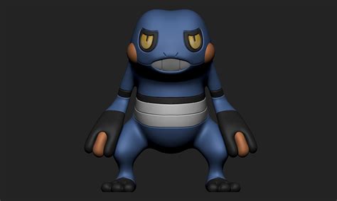 Stl File Pokemon Croagunk 🐉 ・3d Printing Template To Download・cults