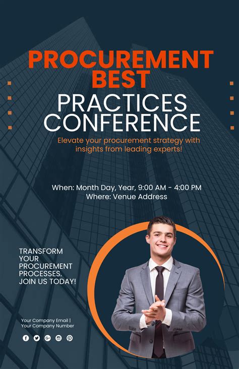 Free Procurement Best Practices Conference Poster Template To Edit Online